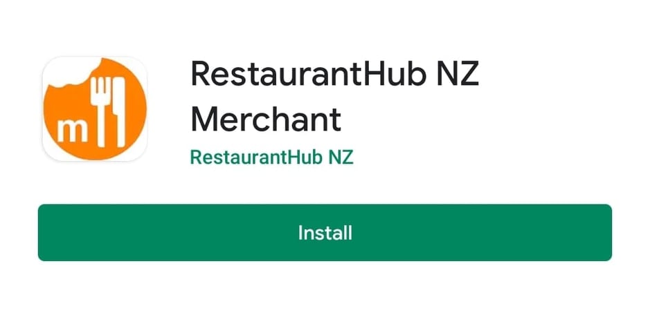 'Top-Up' Installing the Restaurant Hub Merchant Marketing App